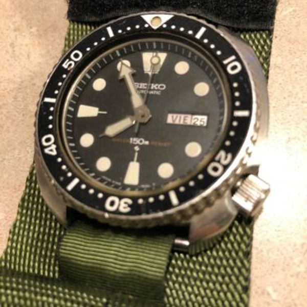 Vintage 1980's Seiko 6309-7049 150M Diver Watch Military Band Spanish Days Works | WatchCharts ...