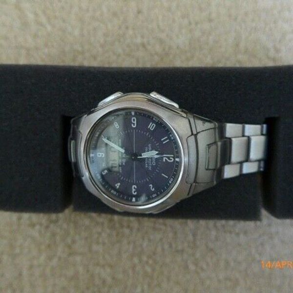 Mens Casio Wave Ceptor, Titanium, Radio Controlled, Solar, Model 3354 ...