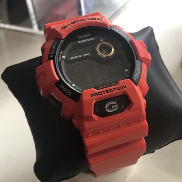Casio G-Shock G-8900A Watch Men 50mm Digital Red Tone Round New Battery ...