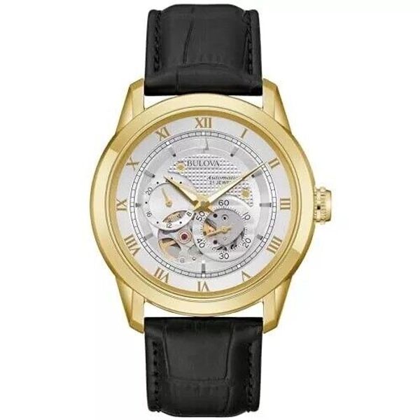 Bulova Men's Classic Sutton 4-Hand Automatic Watch- Gold (Model: 97A187 ...
