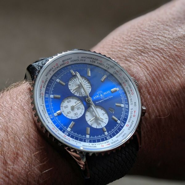 Deep Blue(Air Blue) Navigator World Time Watch | WatchCharts Marketplace