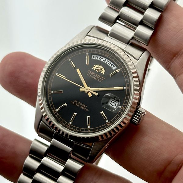 [WTS] Orient President 46E Day Date Black Dial, Fluted Bezel | $799 ...
