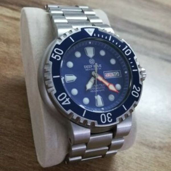 Deep Blue Diver Watch Sea Diver 1K 1000m Water Resistant Blue Dial ...