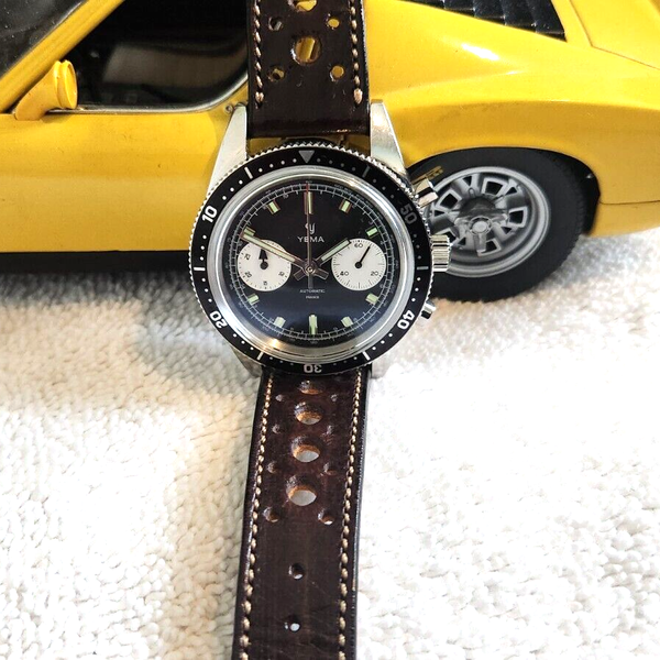Yema Speedgraf Chronograph Reverse Panda w/Box&Papers | WatchCharts ...