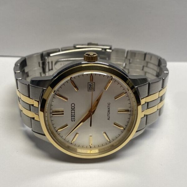 Seiko Automatic White Dial Two Tone Watch SRPH92K1 | WatchCharts ...