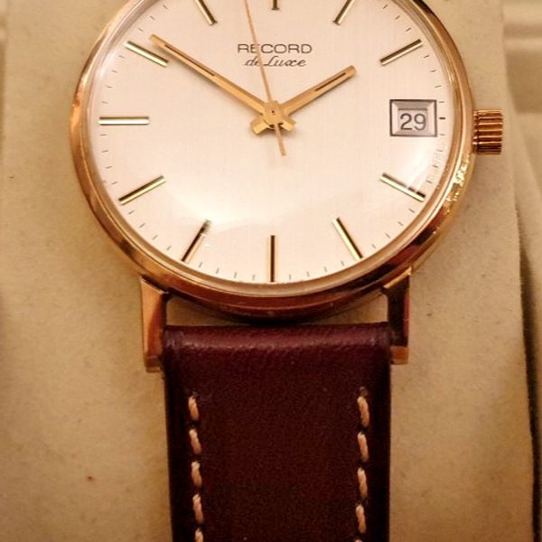 Gorgeous Mens Vintage 9ct Gold Record de Luxe/Longines Manual Wind ...