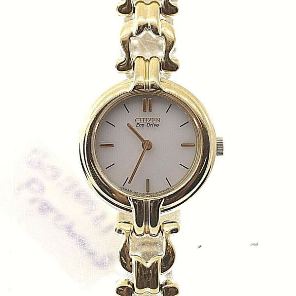 Ladies Citizen EW9302-59A Eco-Drive Silhouette Gold Tone Stainless Watch | WatchCharts Marketplace