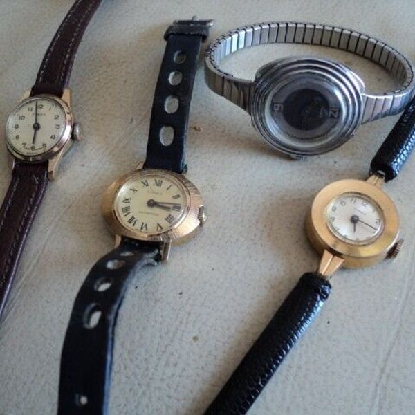 4 Vintage Ladies Timex Wind Up Watches WORKING BUT THEY RUNNING FAST ...
