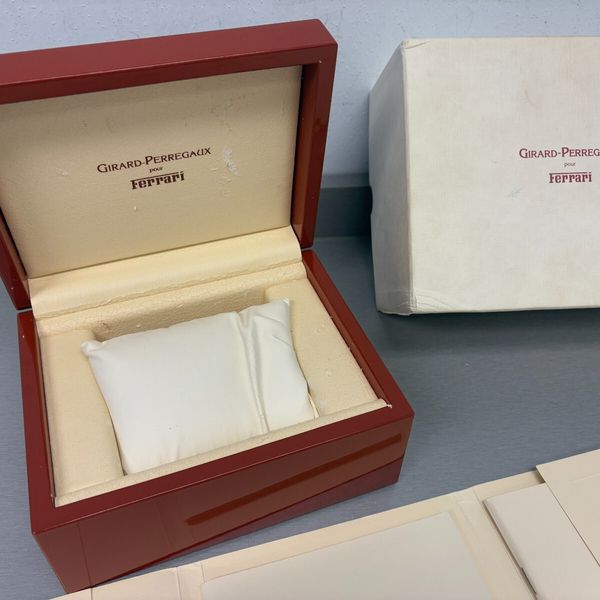 GIRARD PERREGAUX FERRARI LUXURY WRIST WATCH INNER & OUTER DISPLAY BOXES ...