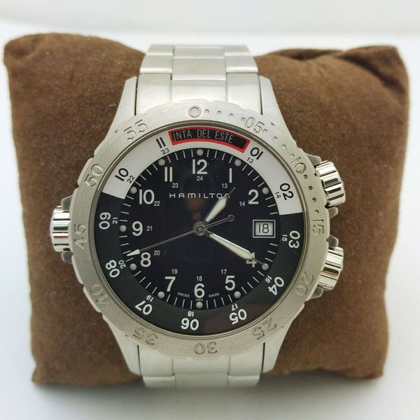 Hamilton Watch H745110 Khaki Navy sub GMT | WatchCharts Marketplace