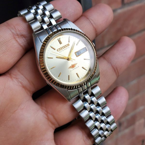 Citizen Eagle Datejust Golden Smooth Sunburst Dial Retro Vintage Rare ...