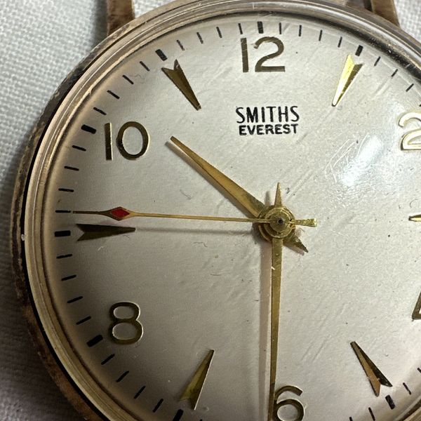 Vintage 9ct 375 Gold Smiths Everest Wrist Watch Hand Wind Working Gents ...
