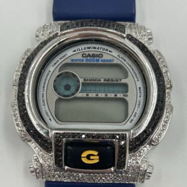 Diamond Crusted Zshock Custom Gshock Casio With Black And White ...