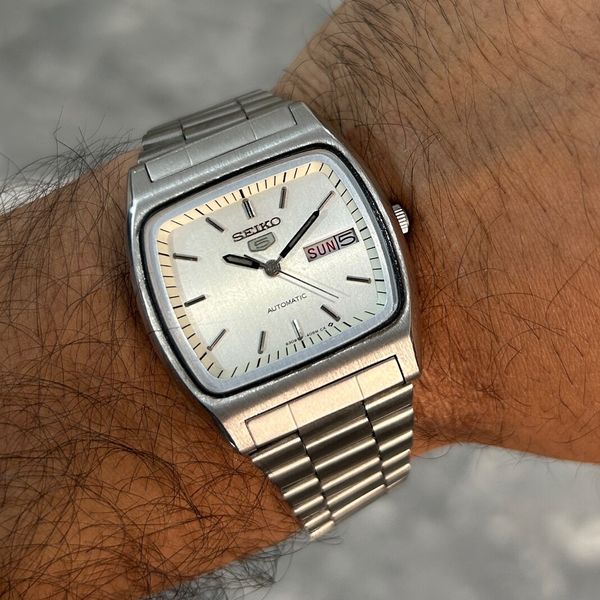 Vintage Seiko 5 Automatic 17 Jewels White Dial Japan Men's Wrist Watch 6309-5990 | WatchCharts ...