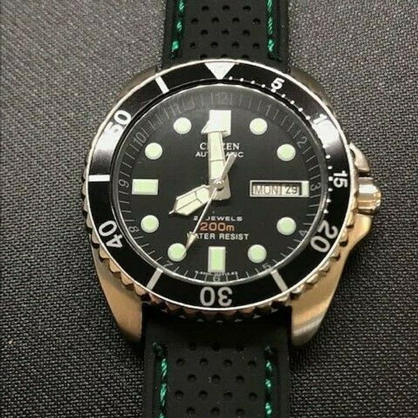 Citizen Promaster NY2300 Black Midsize Automatic Submariner Men's Diver ...