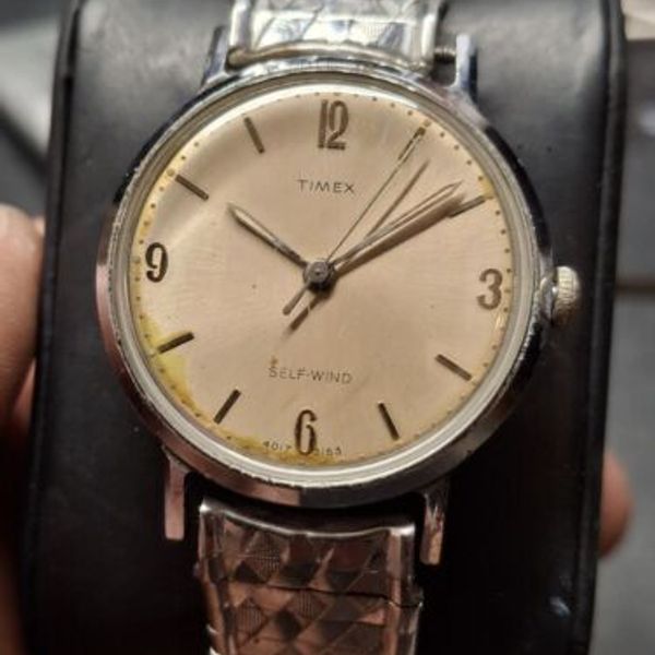 Timex Viscount 1963 Silver Tone Mens Vintage 1960s Automatic Self ...