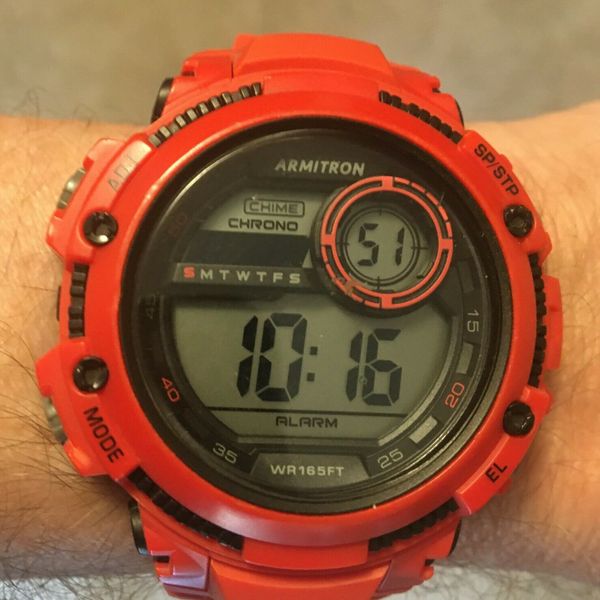Armitron PRO SPORT M1200 Digital Watch Water Resistant 165 Ft Alarm 40/ ...