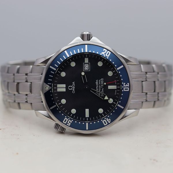 [$1,995 USD] Omega Seamaster Pro 300M Quartz SMP 2541.80 Blue Wave Dial ...