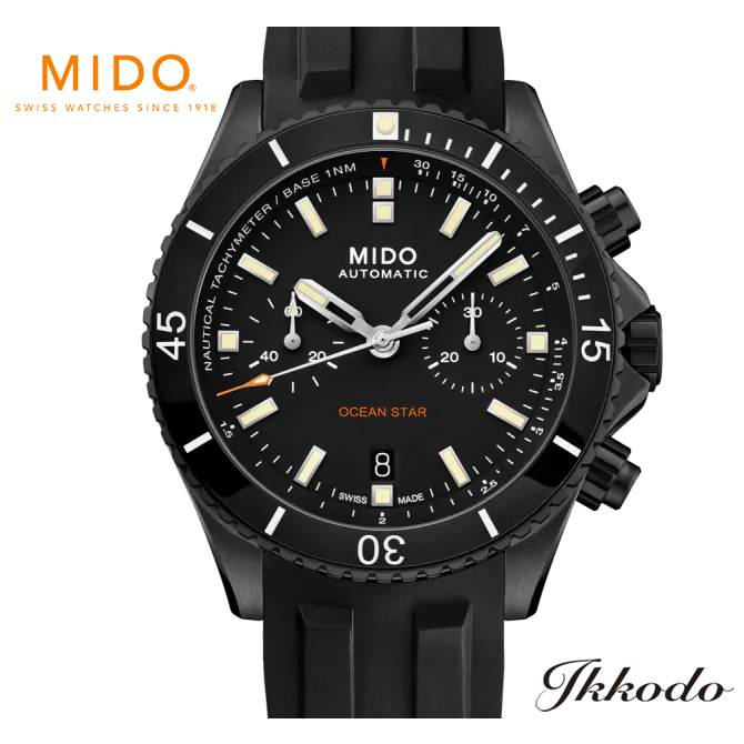 MIDO Mido Ocean Star Chronograph Self-winding Stainless Steel (Black ...