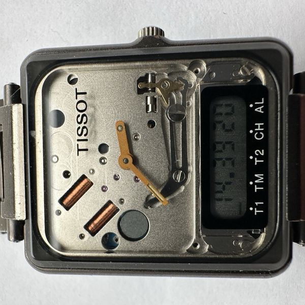 Vintage Tissot Two Timer Skeleton Watch Grey Serviced Full Working ...
