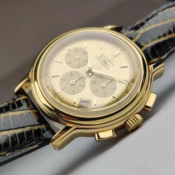 Zenith 18ct Chronometer Chronograph with box and papers | WatchCharts ...