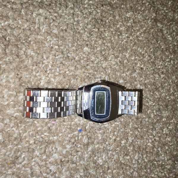 Vintage 1970's Timex SSQ H CELL Digital Men's LCD Watch UNTESTED ...