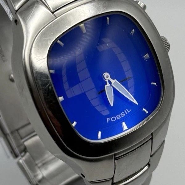 Fossil Big Tic JR-8141 Digital Seconds Cobalt Blue Dial Men's Wrist ...