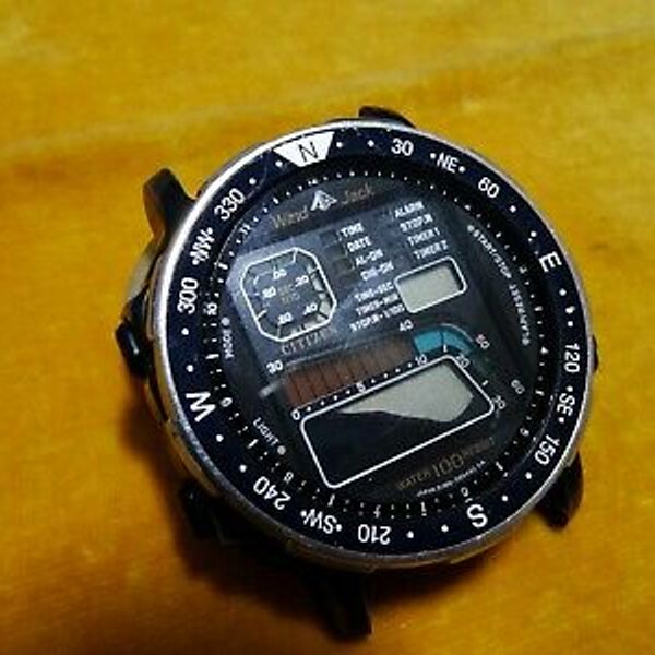 VINTAGE CITIZEN DIGITAL WIND JACK DIRECTION CHART D060 DIVER 100M FOR ...