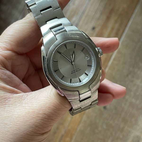 Seiko Kinetic Auto Relay Mens Watch 5J22-0B39 For Repair And Parts | WatchCharts Marketplace