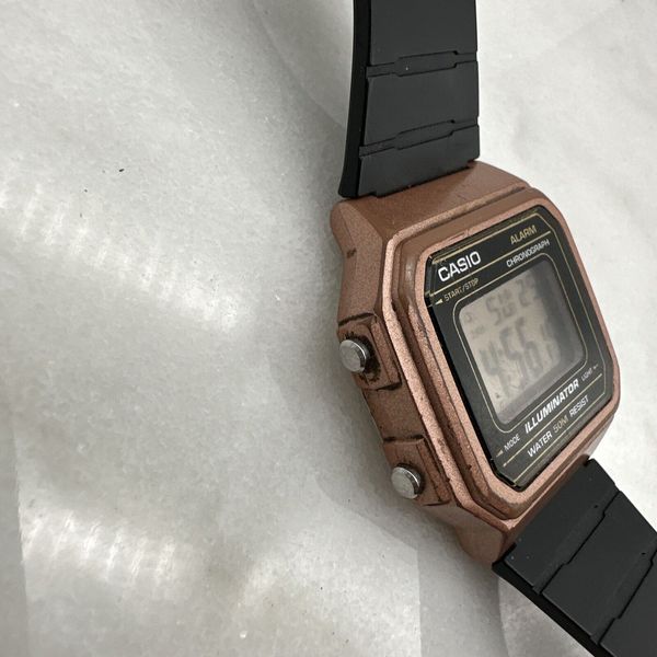 casio illuminator alarm chronograph, WR50M, light, Black and rose gold. | WatchCharts Marketplace