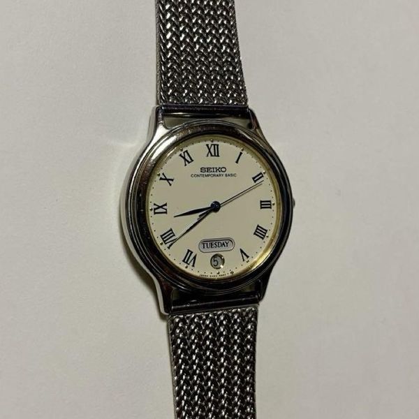 Seiko Contemporary Basic Quartz Watch 33mm White Dial Bambi Strap ...