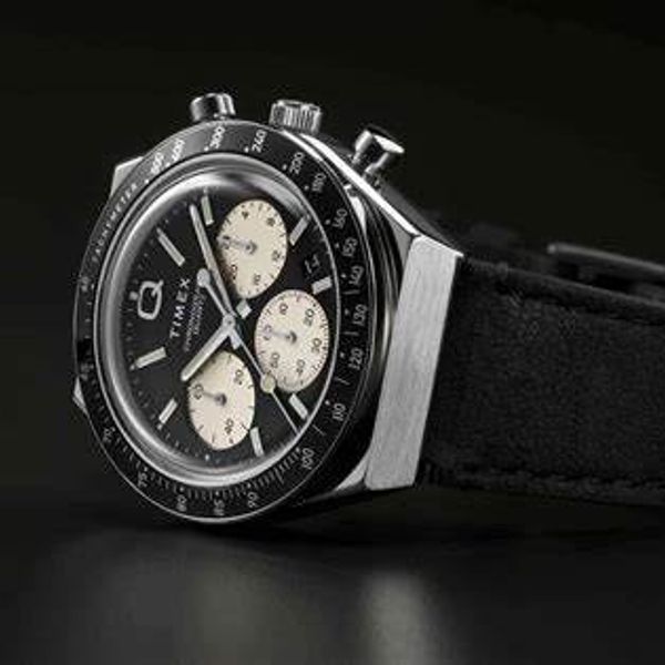 Timex Q Chronograph Black reverse Panda | WatchCharts Marketplace