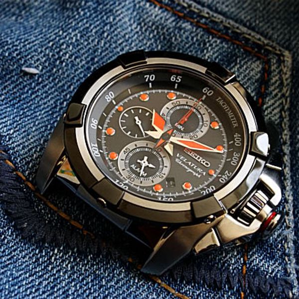 Modded Seiko Velatura (Relumed Orange on Black) SNAA93P2 | WatchCharts ...