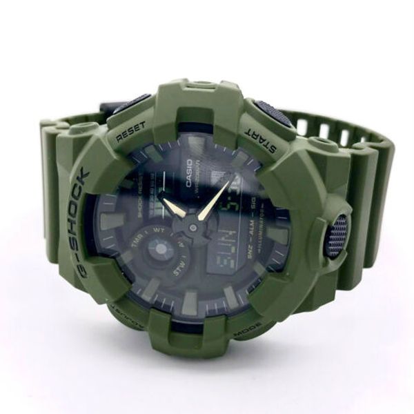 New Casio G-Shock Olive Green Utility Ana Digi World Time Watch GA ...