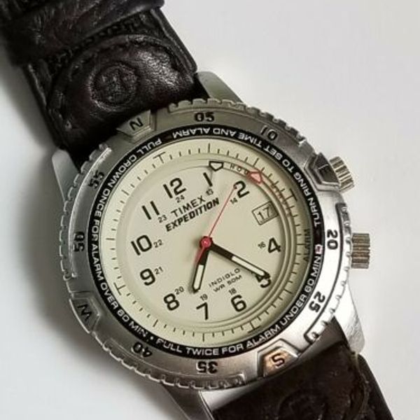 Vintage Timex Expedition Indiglo Alarm Date WR 50M Mens Watch | WatchCharts Marketplace
