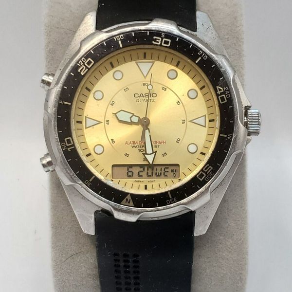 Vintage Casio AMW-320R Arnie alarm chronograph diver watch ...