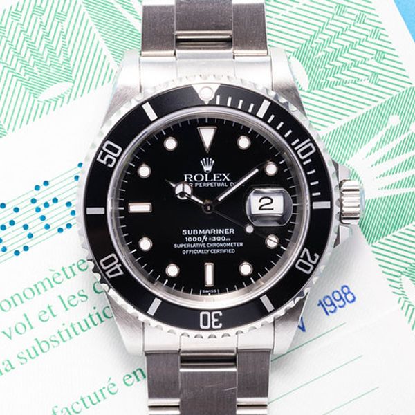 1998 Rolex Ref. 16610 Submariner | With Papers | WatchCharts Marketplace