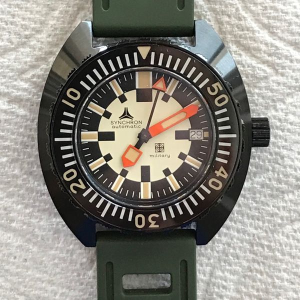 [$1,050 USD] Synchron Military LE - Black PVD - ETA 2824 - MINT ...