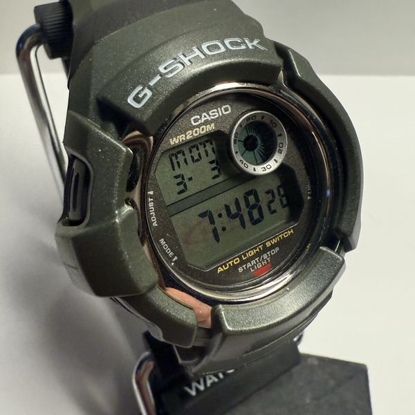 RARE WORKING GREEN CASIO G-SHOCK G-GLIDE DWX-112 NEW BATTERY 48MM ...