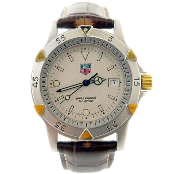 TAG HEUER 1500 SERIES WD1221-K-20 PROF SANDY DIAL 2-TONE G.P.+S.S ...
