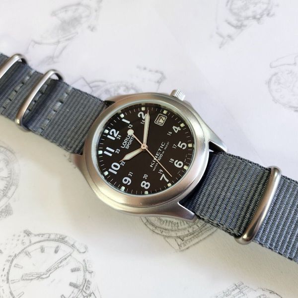 Lorus by Seiko Men's Kinetic Military Field Watch 38mm - New Capacitor ...