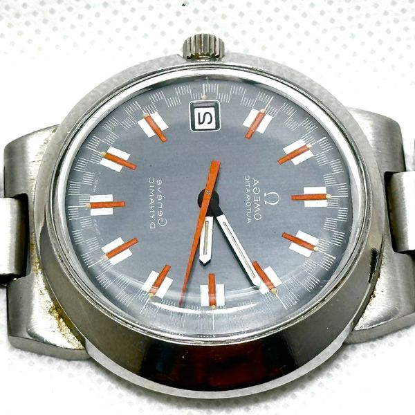 Omega 1970's Geneve Dynamic Rare Two Tone Black/Gray Racing Dial ...