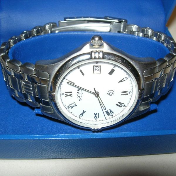 Rotary Stainless Steel Watch 10046 White Face - Boxed | WatchCharts ...