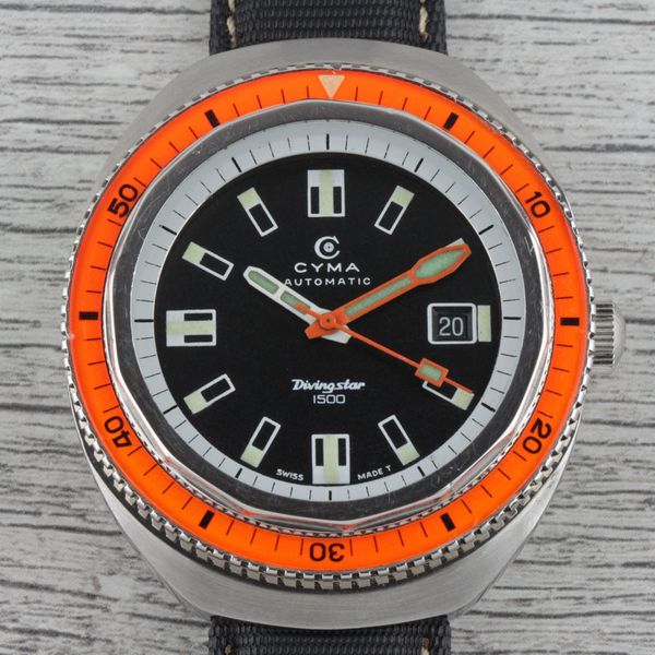 FSOT: 1970s Cyma Divingstar 1500 Ref. 2.804.005 | WatchCharts Marketplace