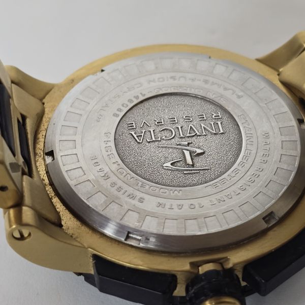 Invicta Reserve Ocean Hawk Chronograph Watch 6314 48mm Black Gold ...