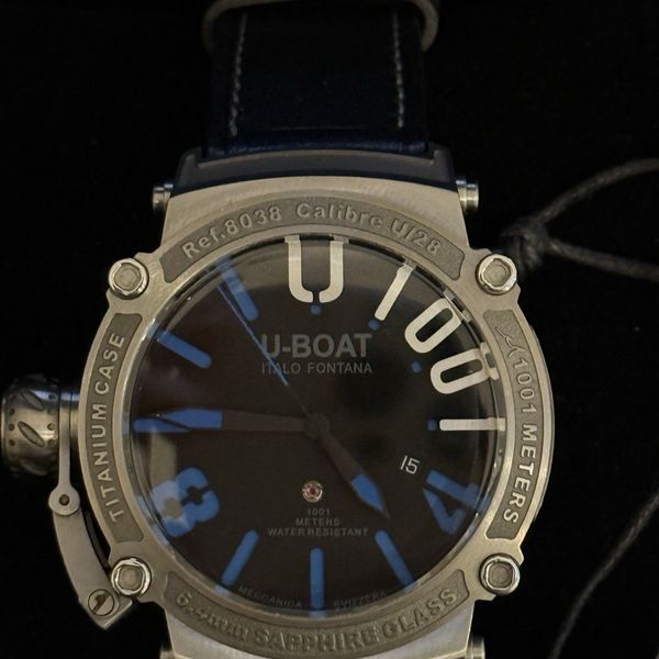 U-Boat Watch Classico 1001 Titanium Blue Limited Edition 8038 With ...