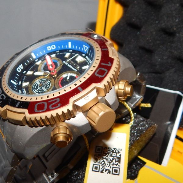 New INVICTA TI-22 Titanium Chronograph Coke Dial 65mm Watch 100m 40104 ...