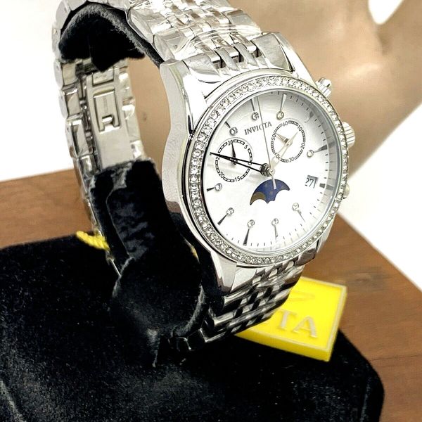 Invicta Women's Watch 22504 Angel Moon Phase Chronograph Quartz ...