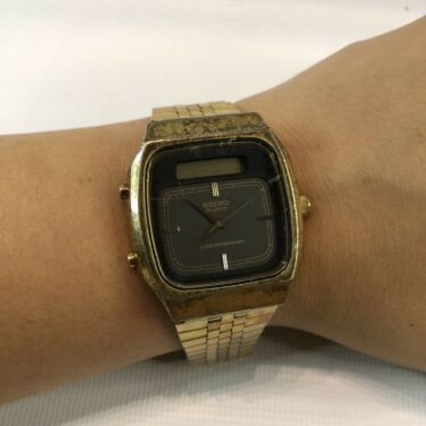 Seiko Quartz Alarm Chronograph Digital Analog H556-5039 Men's Watch ...