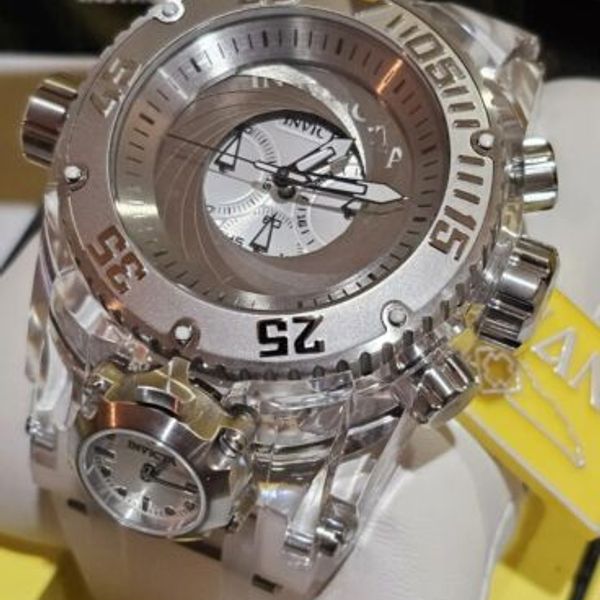Invicta - Bolt ZEUS Magnum - SHUTTER - Chronograph Clear Case White ...